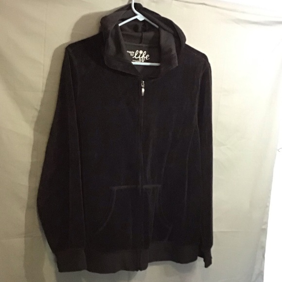 made for life | Tops | Made For Life Hooded Velour Jacket Pxl Black ...